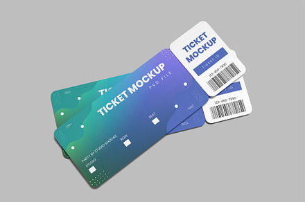 Tickets Pass Mockup, a Print Template by Mego-studio