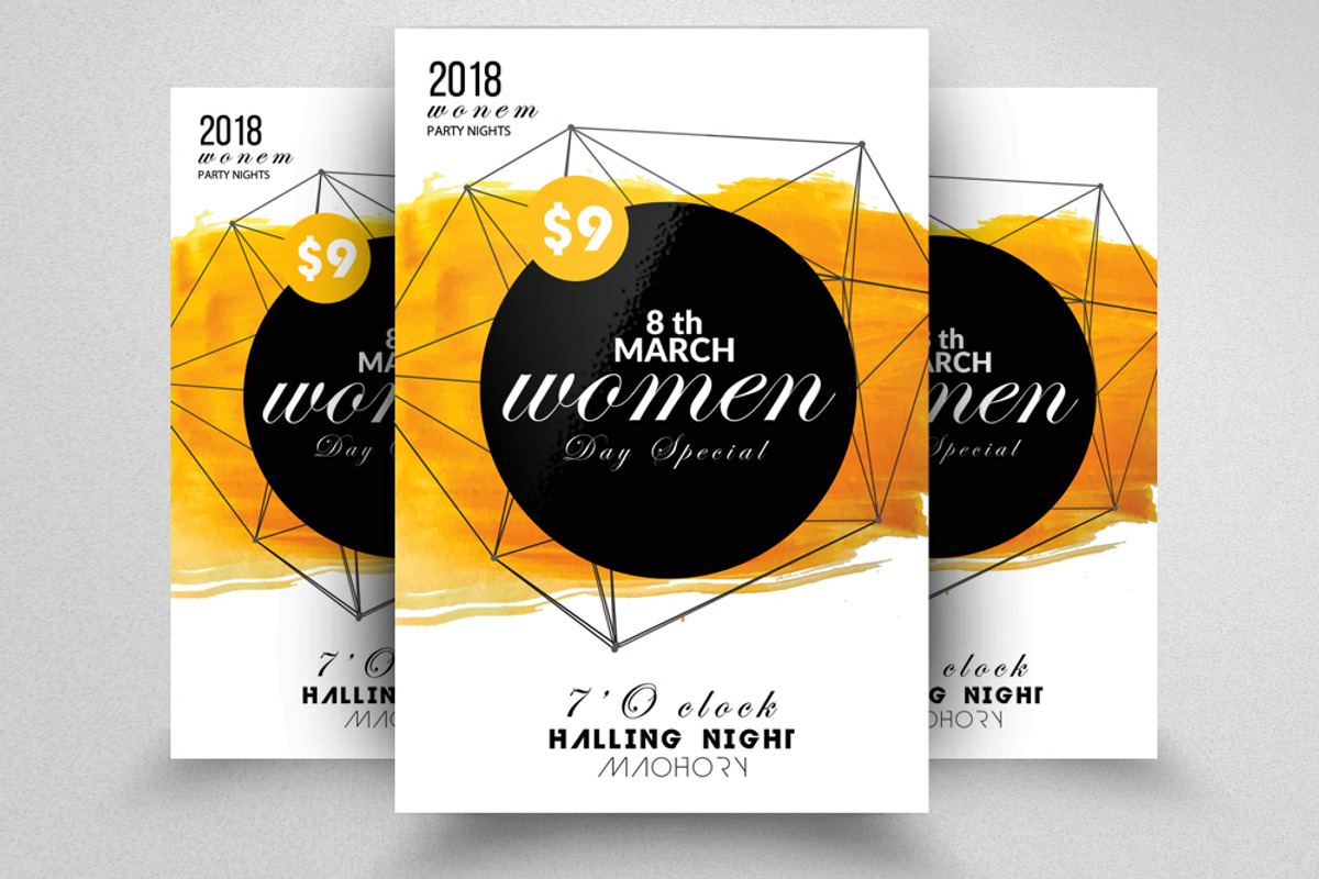 10 Women Day Flyer Bundle Vol.01, a Flyer Template by Design Up