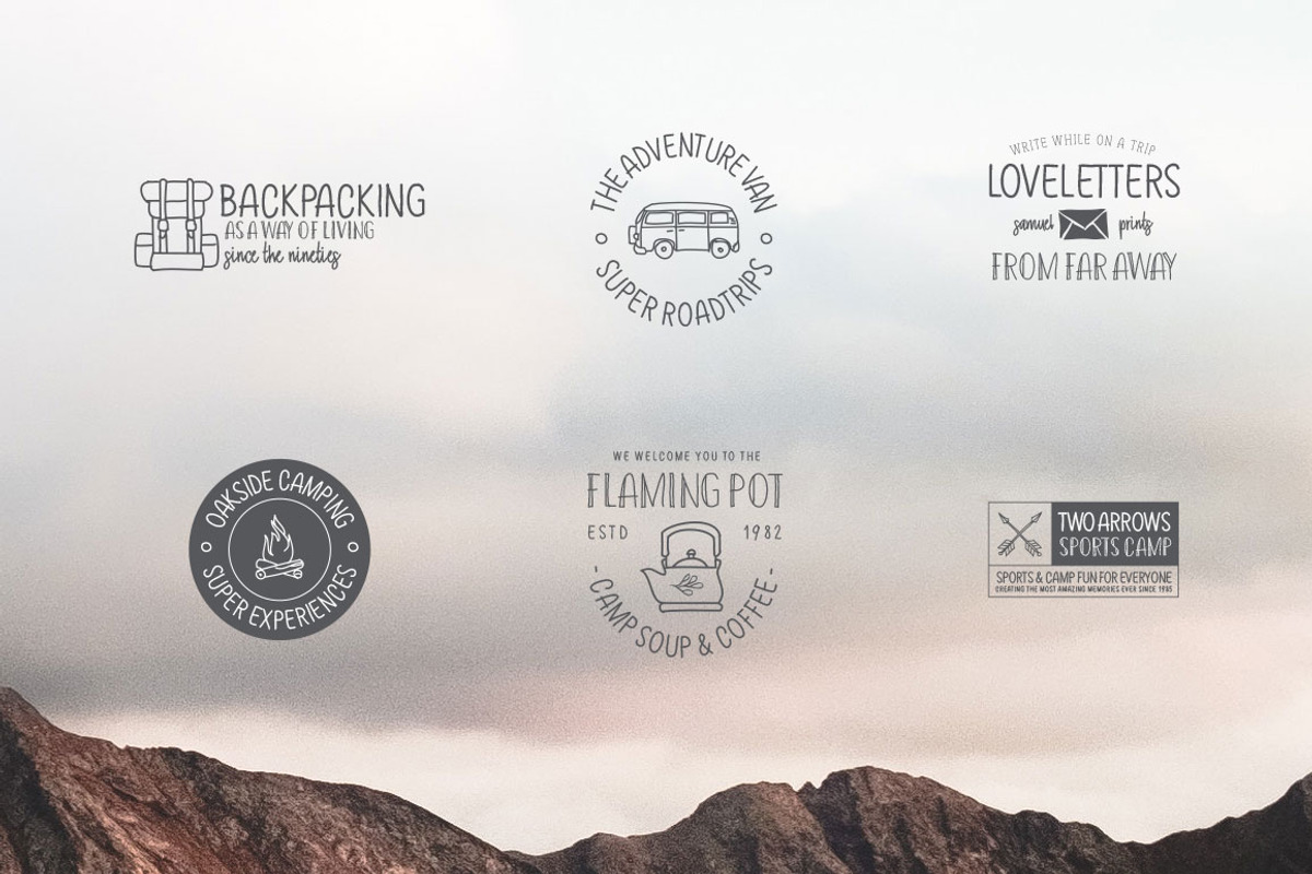 Retro Travel Logos & Fonts, a Branding & Logo Template by Graphicdome