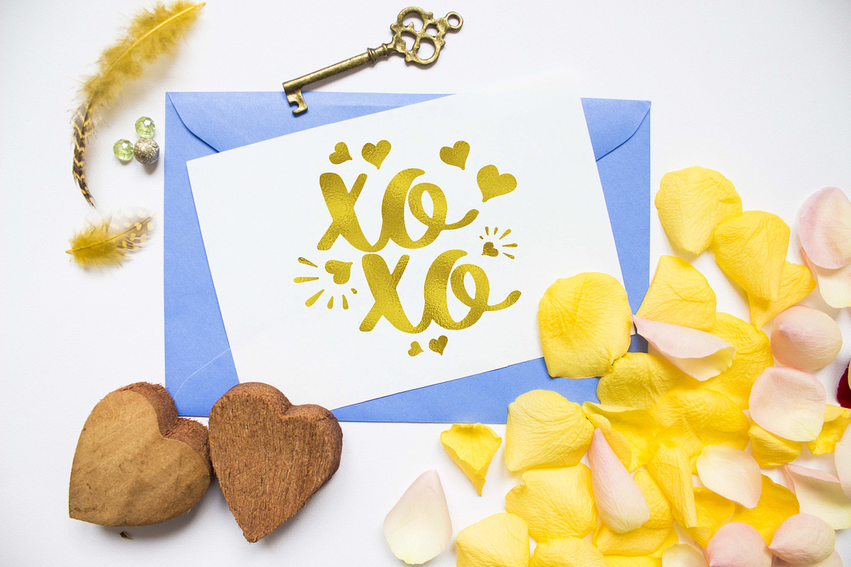 XOXO Hugs and kisses SVG PNG EPS DXF, an Illustration by TheBlackCatPrints