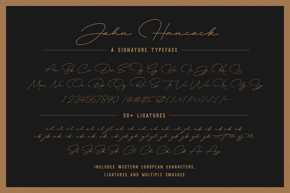 John Hancock - A Signature Font, a Script Font by Jeremy Vessey