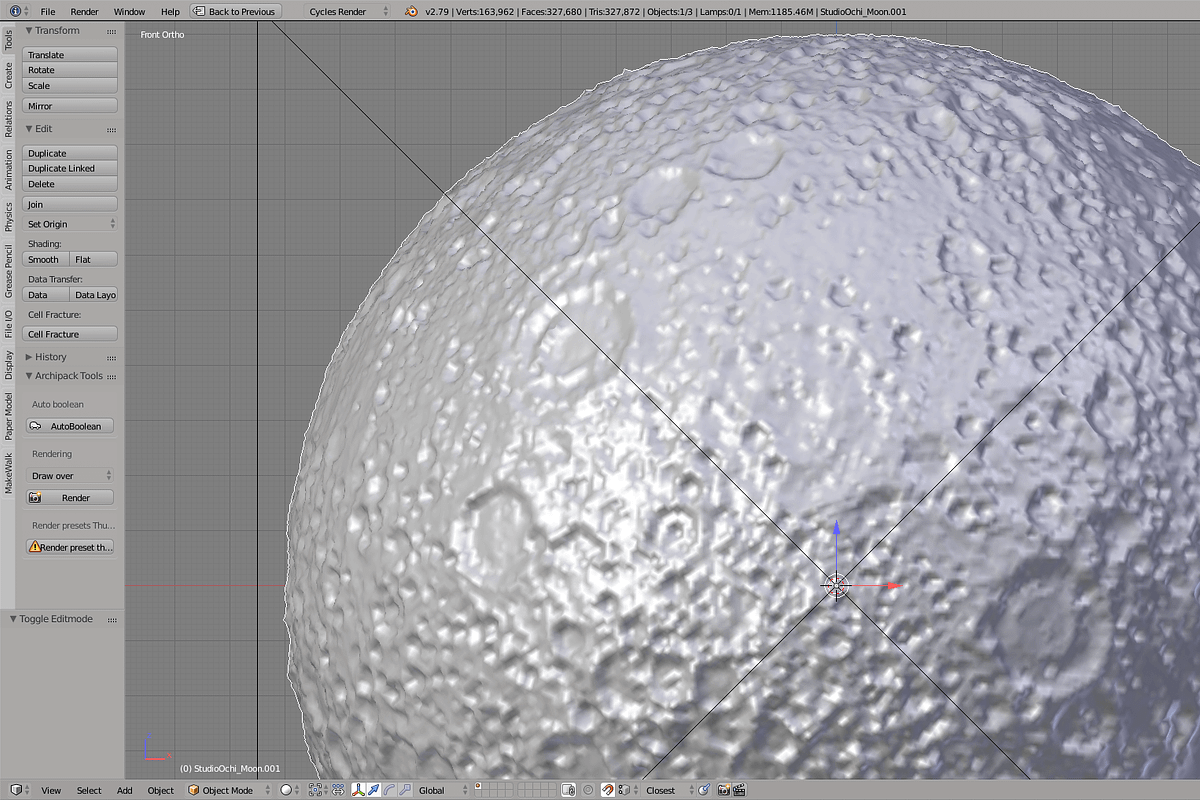 Moon, an Environmental 3D Model by Studio Ochi