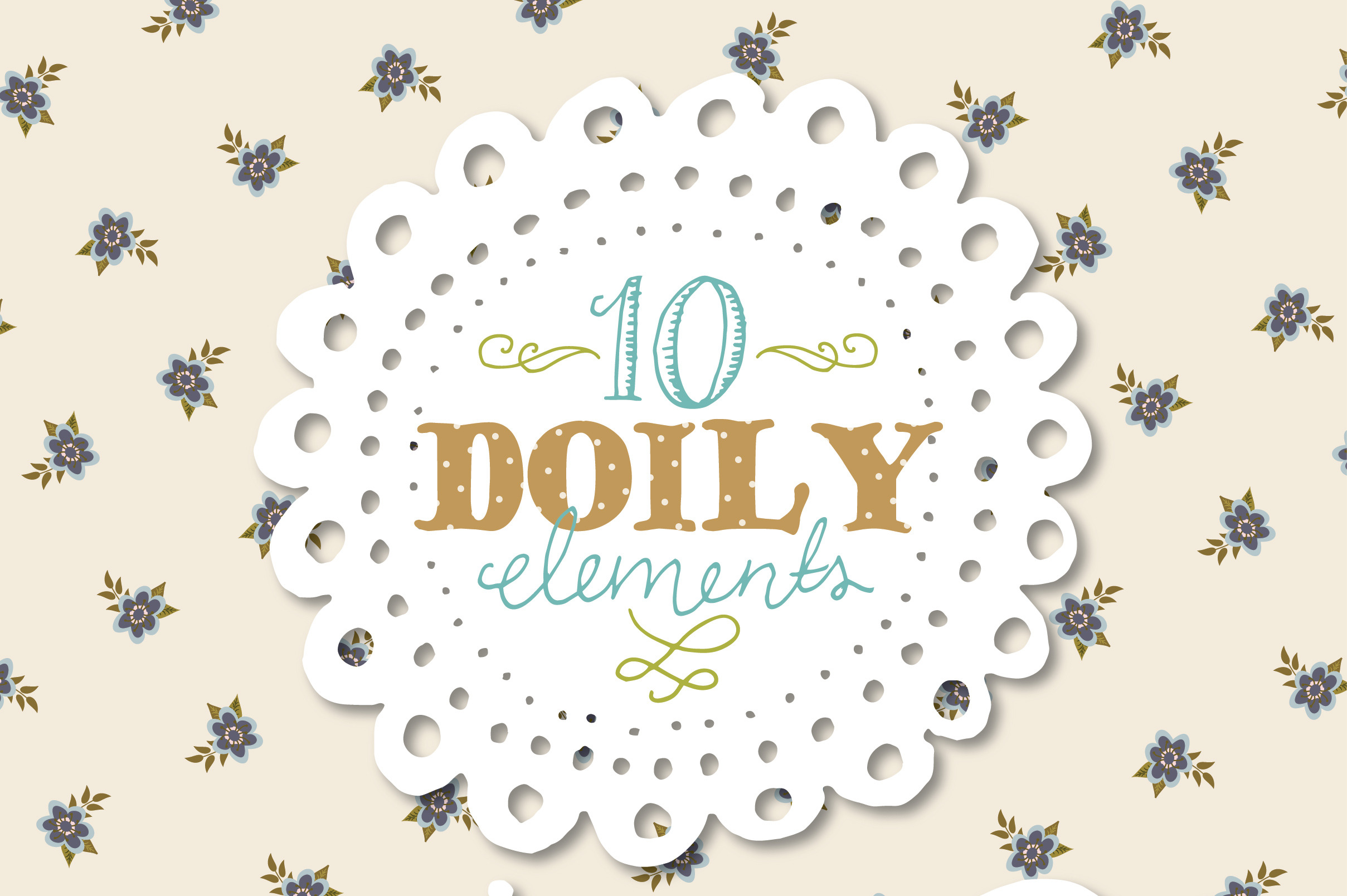 Hand Drawn Doilies Clip Art, a Decorative Illustration by The Pen and Brush