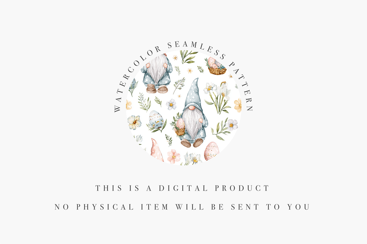 Easter Gnome Seamless Pattern