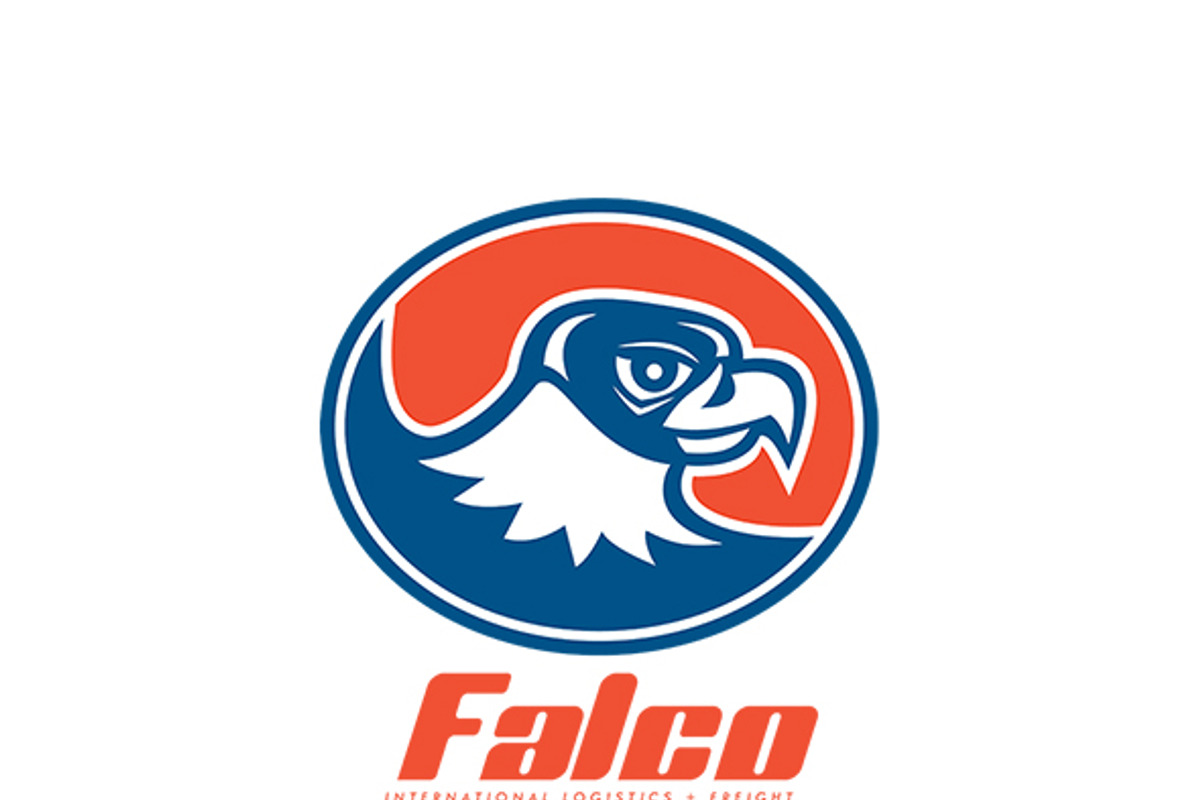 Falco International Logistics Logo, a Branding & Logo Template by ...