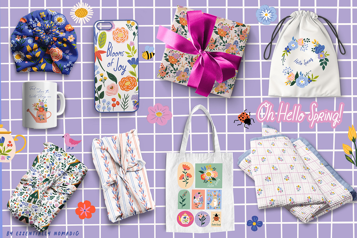 Spring Floral Clipart Collection, an Object Illustration by Essentially ...