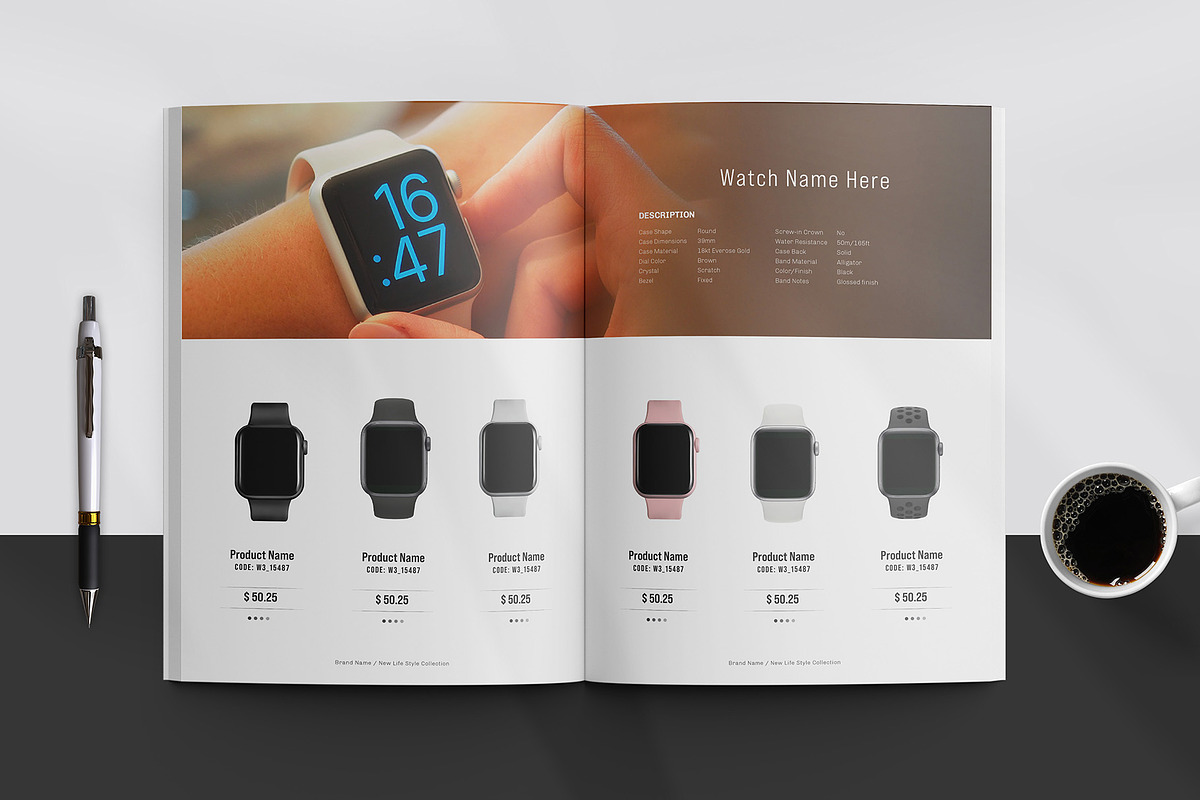 Watch Product Catalog Template