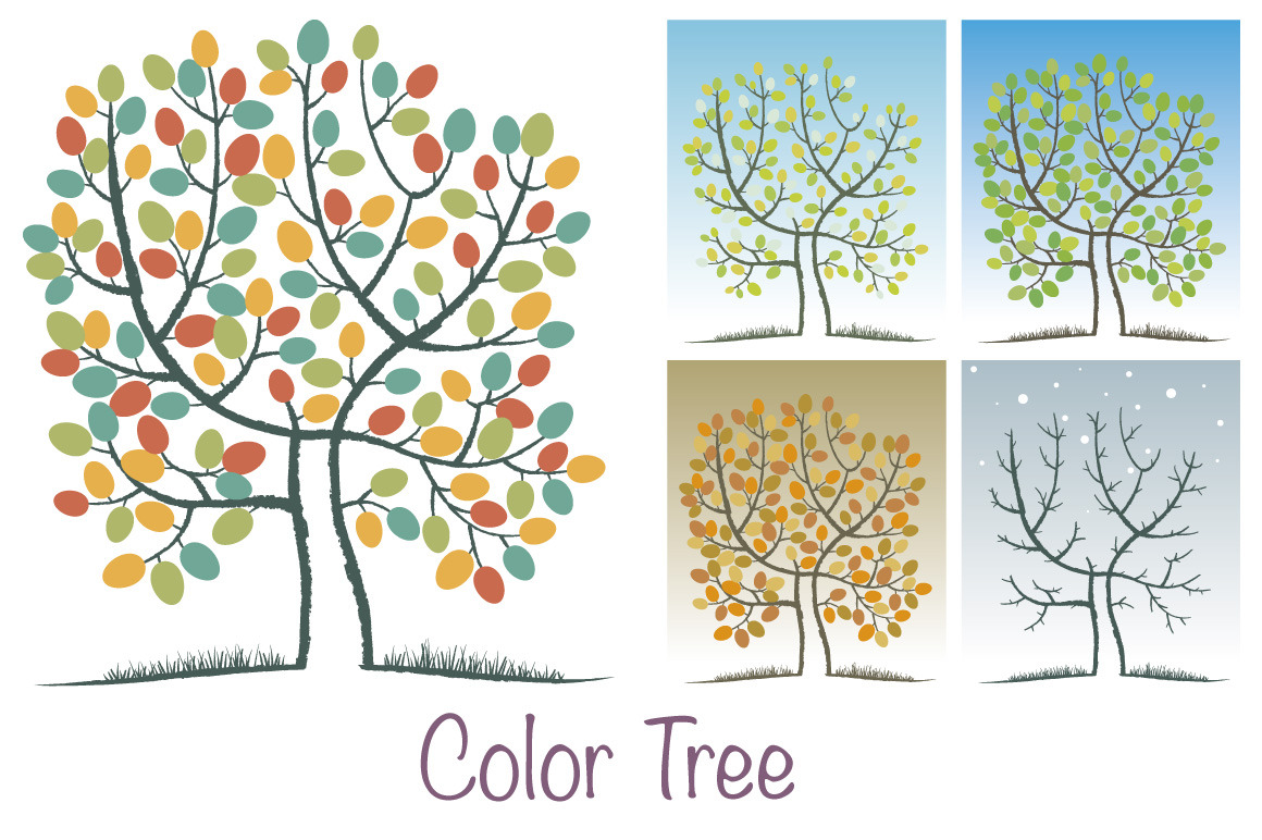 Color Tree, a Decorative Illustration by javi.ruiz