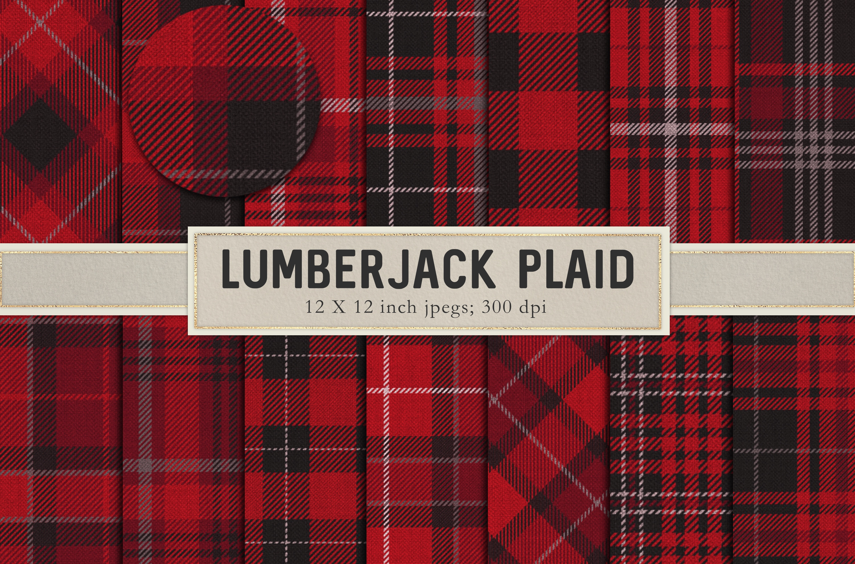 Realistic lumberjack plaid patterns, a Pattern Graphic by Paper Farms