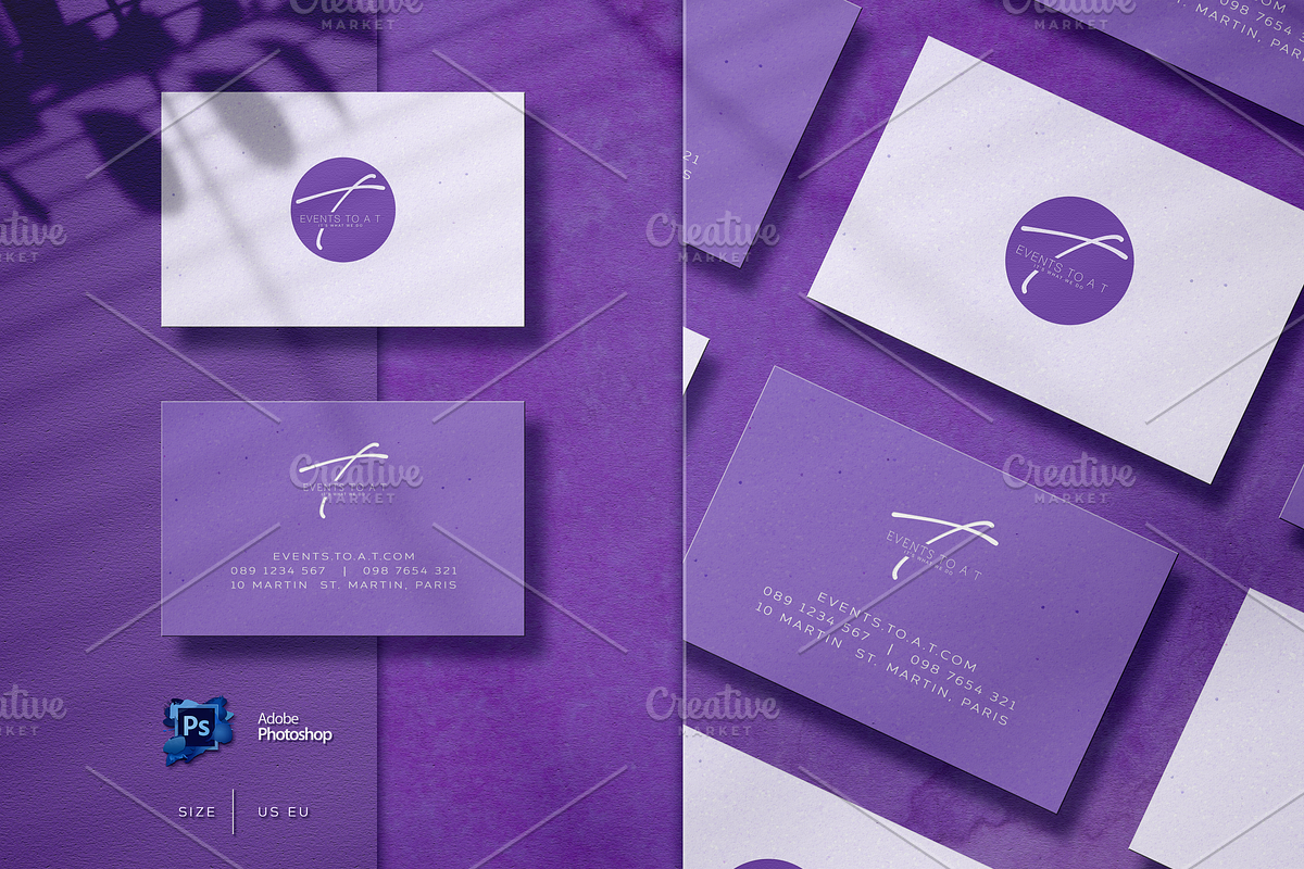 Purple Business card, a Business Card Template by IVONA