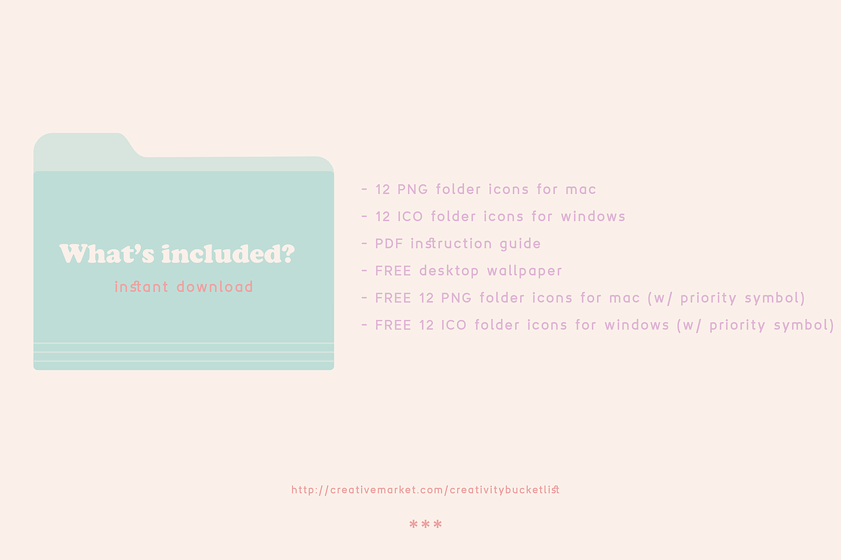 Candy Pastel Desktop Folder Icons