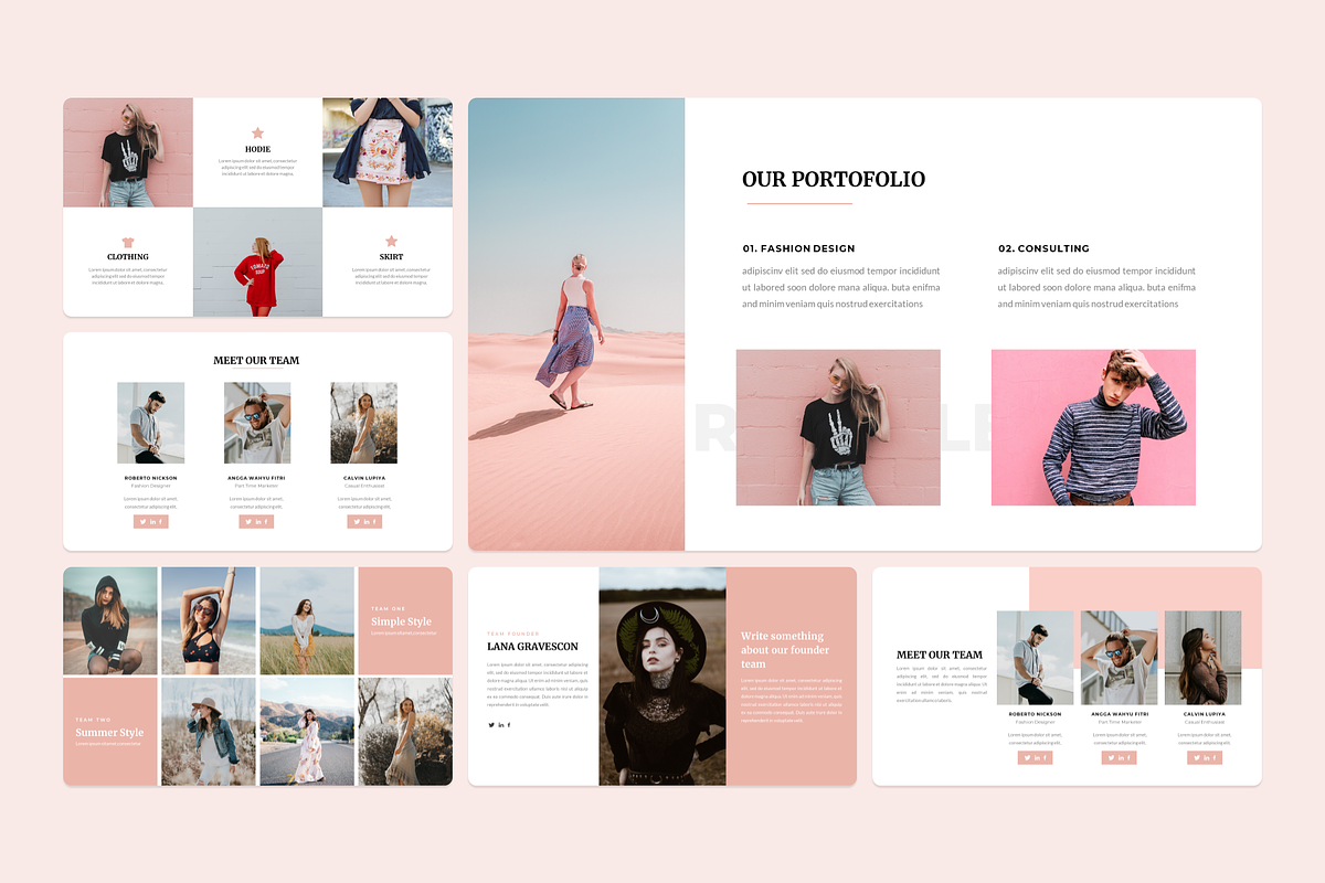 Fashion Lookbook Brand Google Slides, a Presentation Template by ...