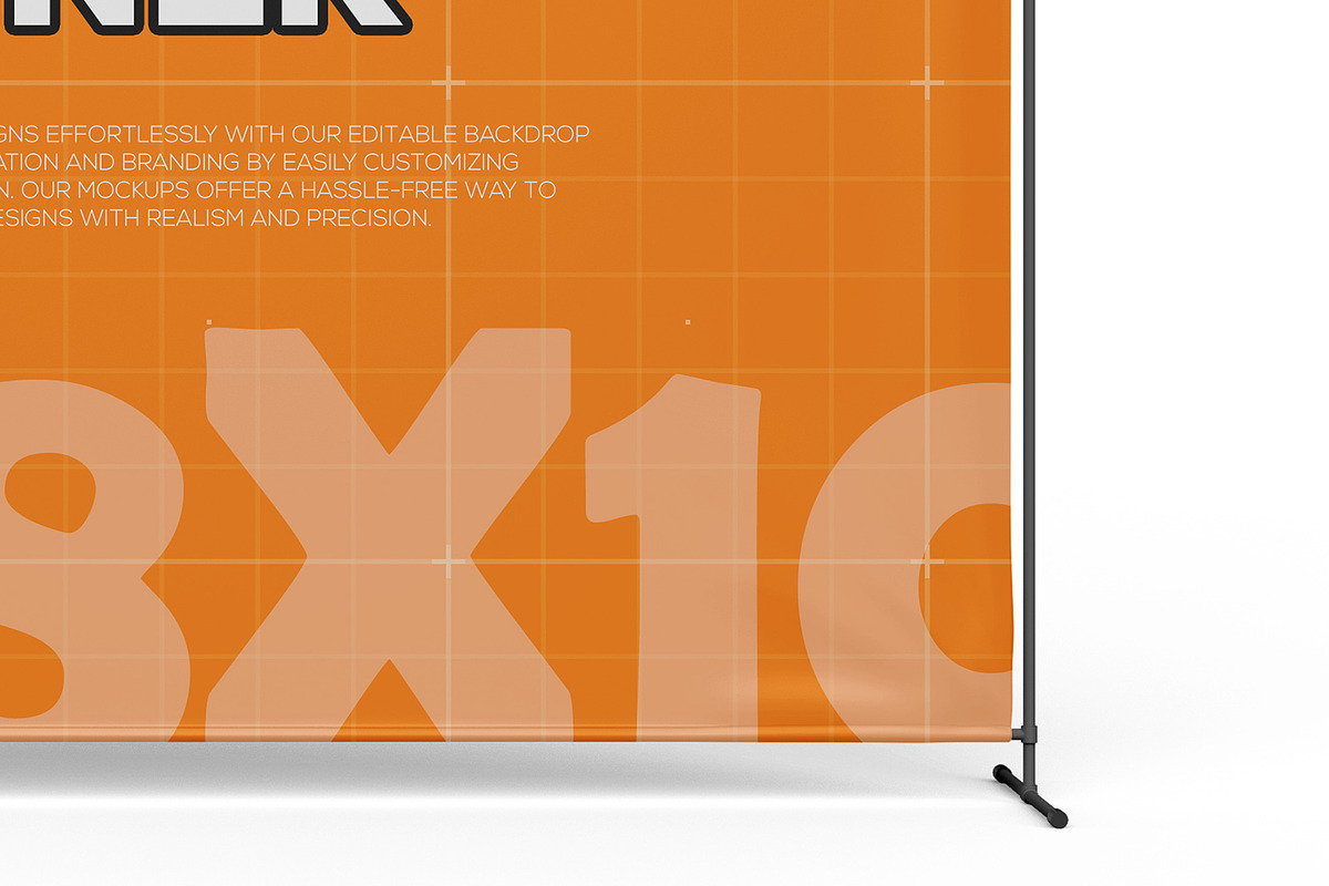 Wall Press Backdrop Mockup, an Advertising Mockup by Ram Studio LLC