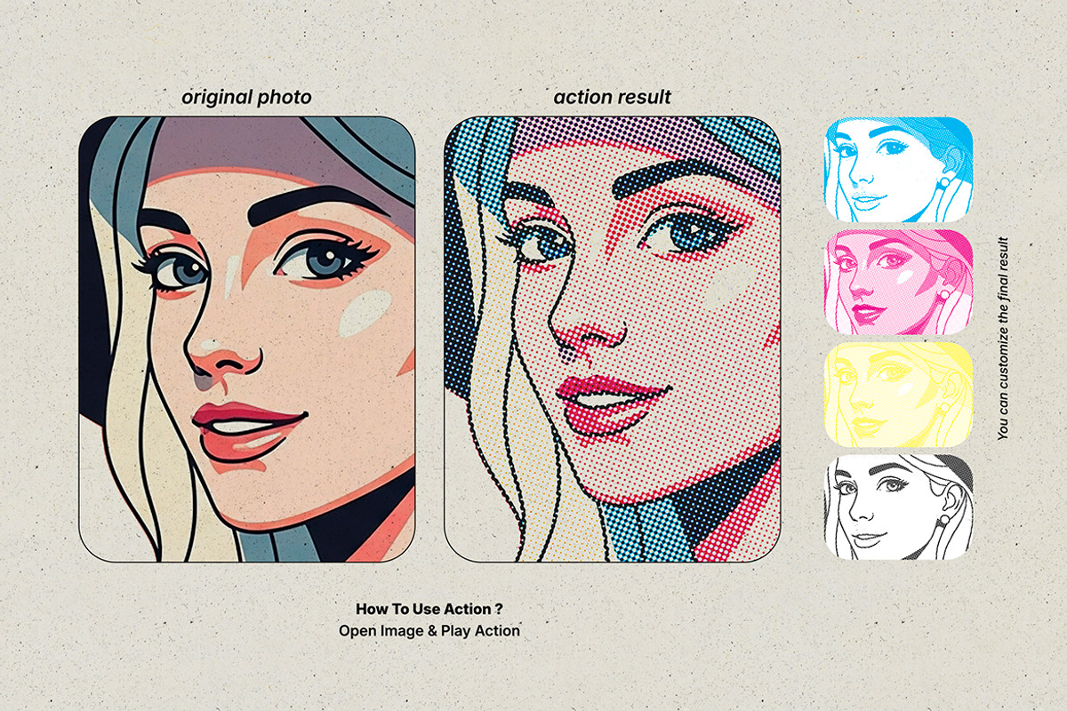 Real Halftone Photoshop Action