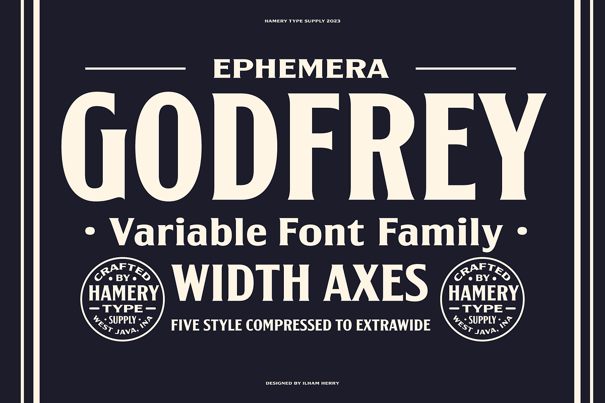Godfrey Font Family, a Serif Font by Ilham Herry | godfrey font ...