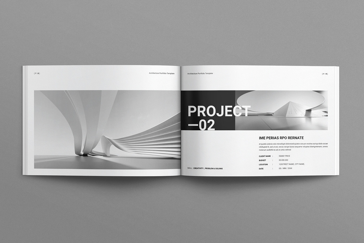 Architecture Portfolio Landscape, a Brochure Template by E-Type