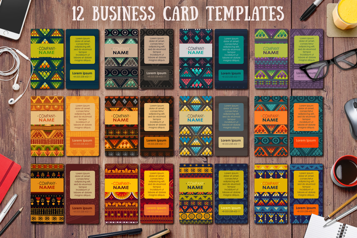 1.Tribal patterns, brushes and cards, a Pattern Graphic by SwetTS