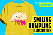 Happy Dumpling Illustration, a Food Illustration by Kate Koss
