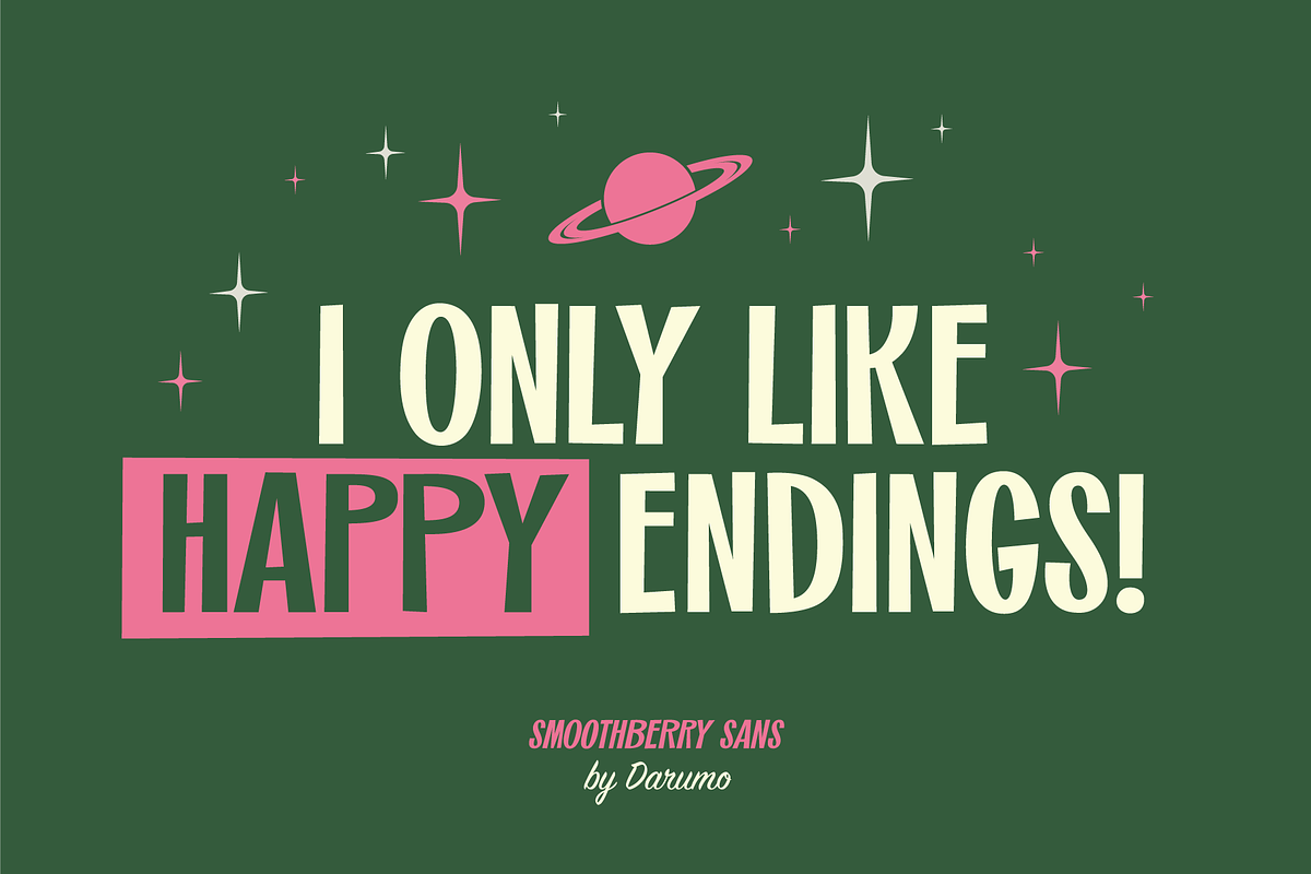 SmoothBerry | Playful Retro Font, a Sans Serif Font by Darumo Shop