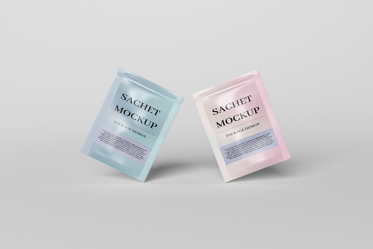 Pouch Sachet Mockup, a Print Template by AKMAL STUDIO