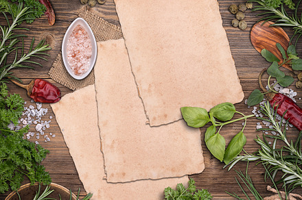 Open notebook with herbs, a Food & Drink Photo by Grafvision photography