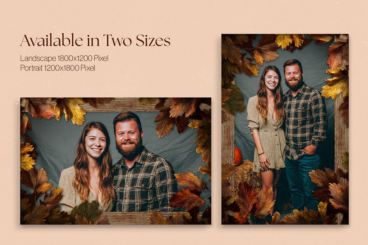 Autumn Fall Photo Frame Template, a Layer Style Add-On by DesignerCandies