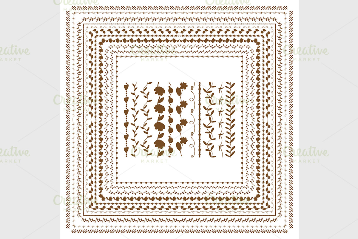 Doodle Border Frames Set, a Background Graphic by IllustrationArtShop ...