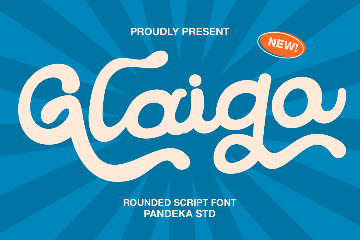 Glaigo - Fun Rounded Script, a Script Font by Pandeka Studio