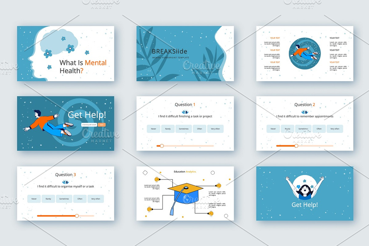 Health Powerpoint Illustration, a Presentation Template by alexdndz