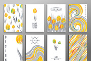 Floral spring card templates | Card Templates ~ Creative Market