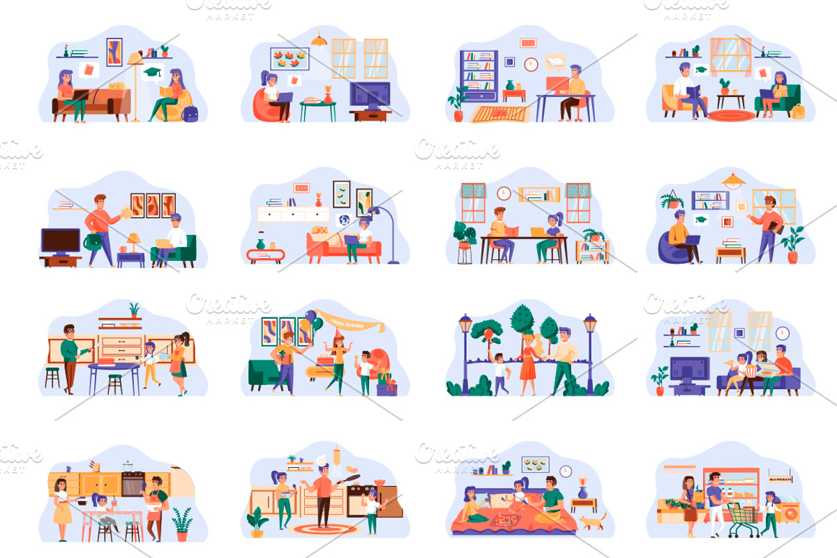 People Characters Scenes Pack, a Templates & Theme by alexdndz