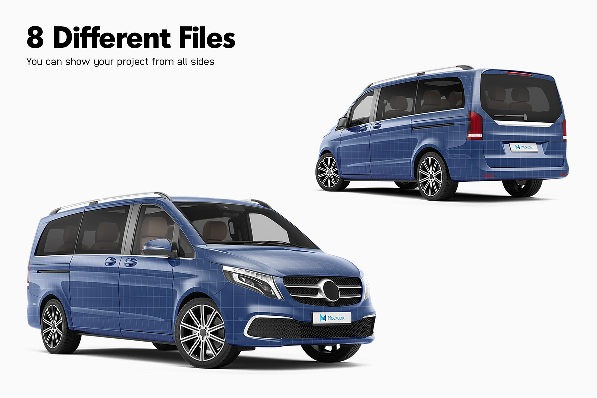 Mercedes V Class Bus Mockup