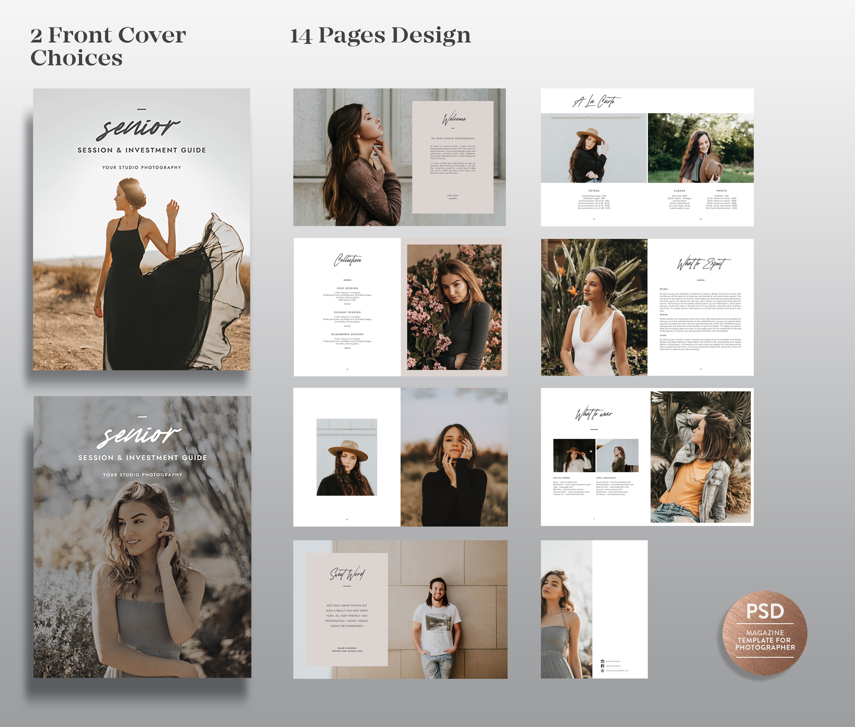 Senior Magazine Template SM001, a Magazine Template by Bellenity Design