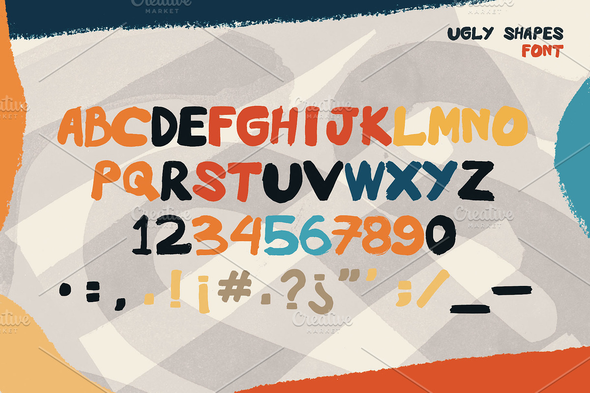 Ugly Shapes: 70 Shape Elements, a Pattern Graphic by nicholasasmita