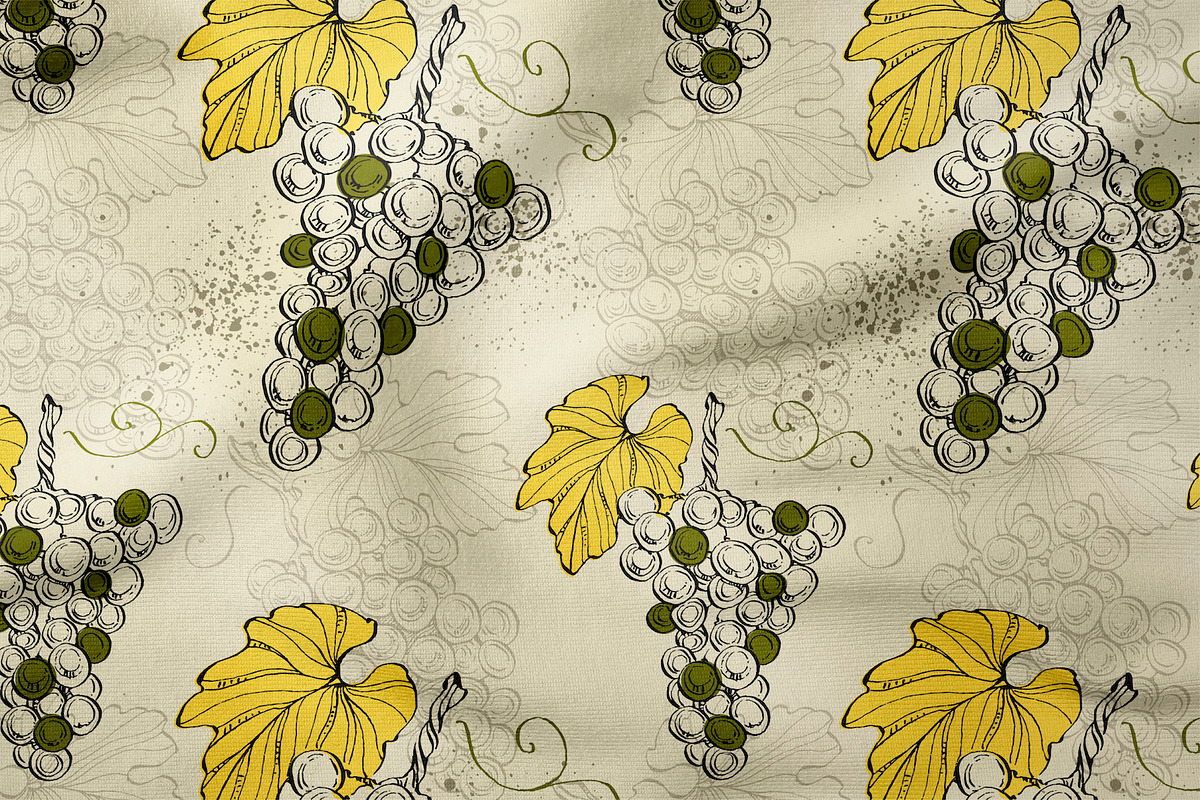 Grape sketch illustration, a Food Illustration by Samira