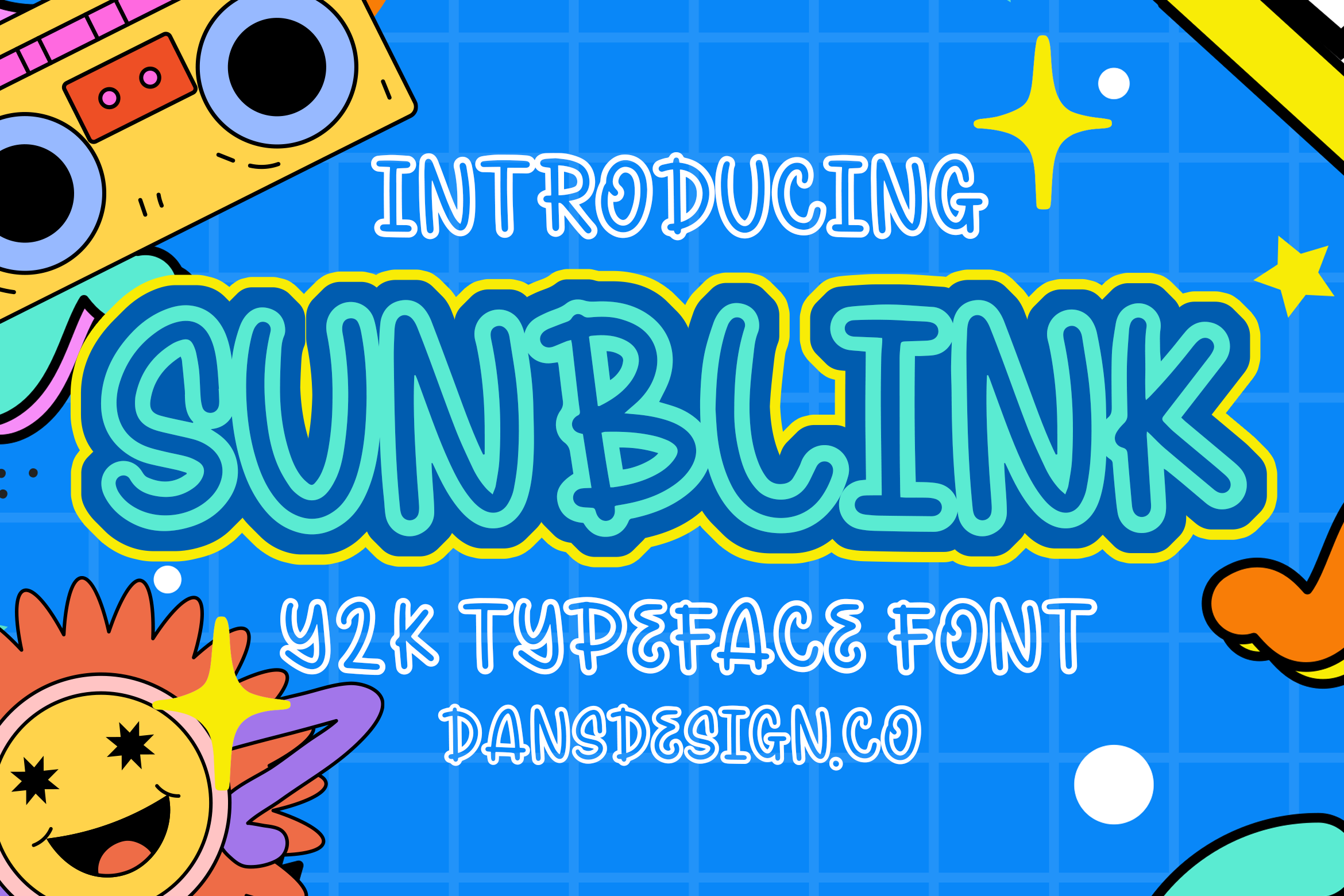 Sunblink Cute Graffiti Y2K Font | Handwriting Fonts ~ Creative Market