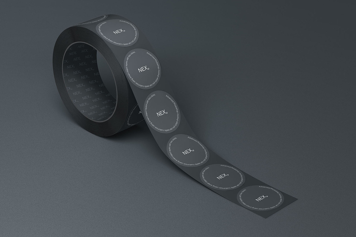 Stickers Roll Mockup, an Advertising Mockup by Graphic Pear