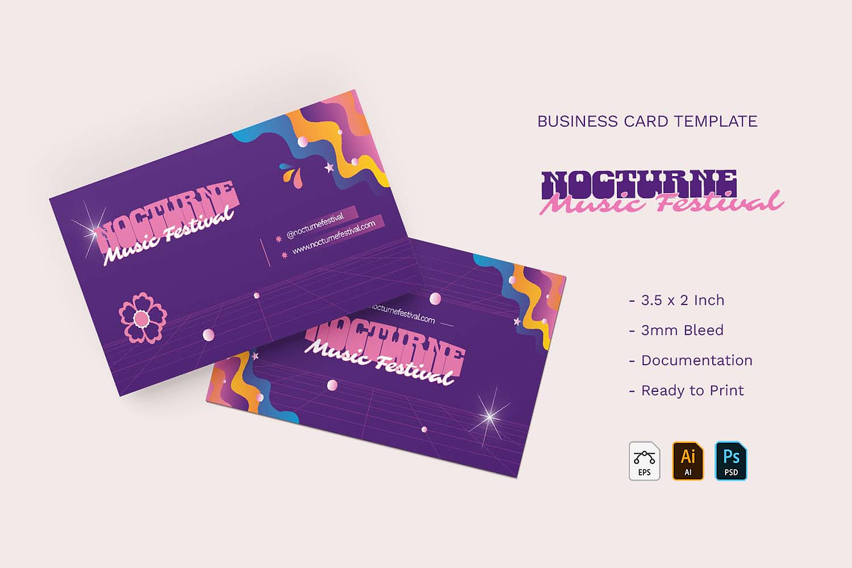 Nocturne - Business Card, a Business Card Template by VUNIRA