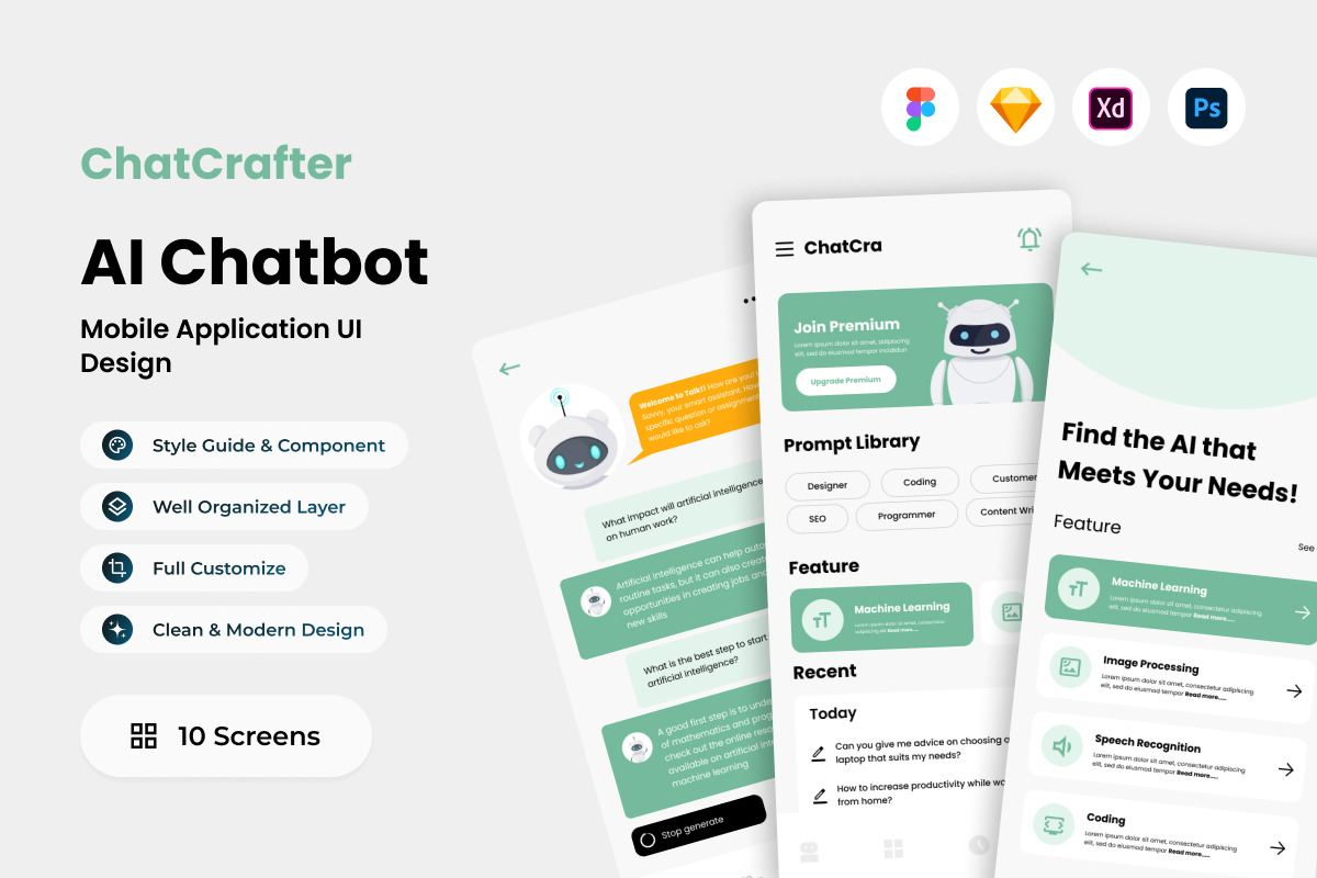 ChatCrafter - AI Chatbot Mobile App, an App Template by twinstd ...