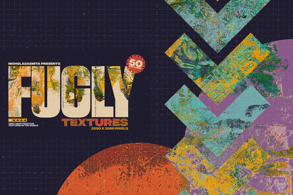 Fugly: 50 Transparent PNG Textures, a Texture Graphic by nicholasasmita