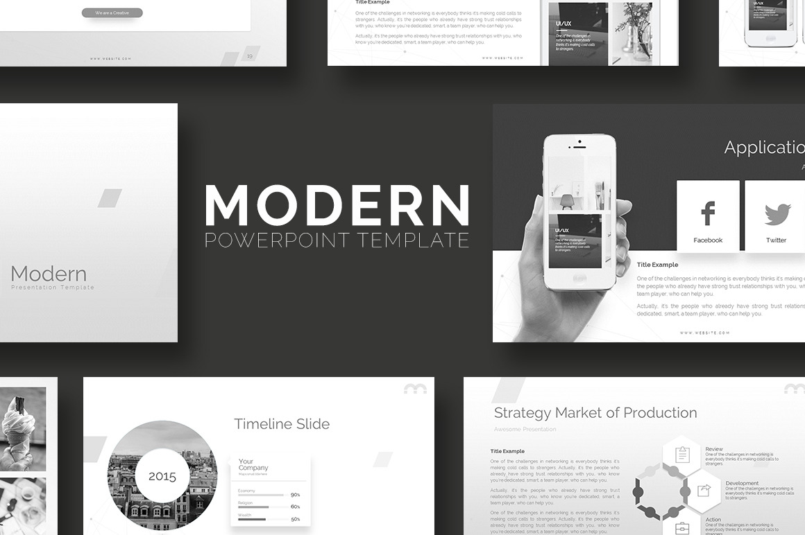 Modern Minimalist Presentation Template | Creative Market
