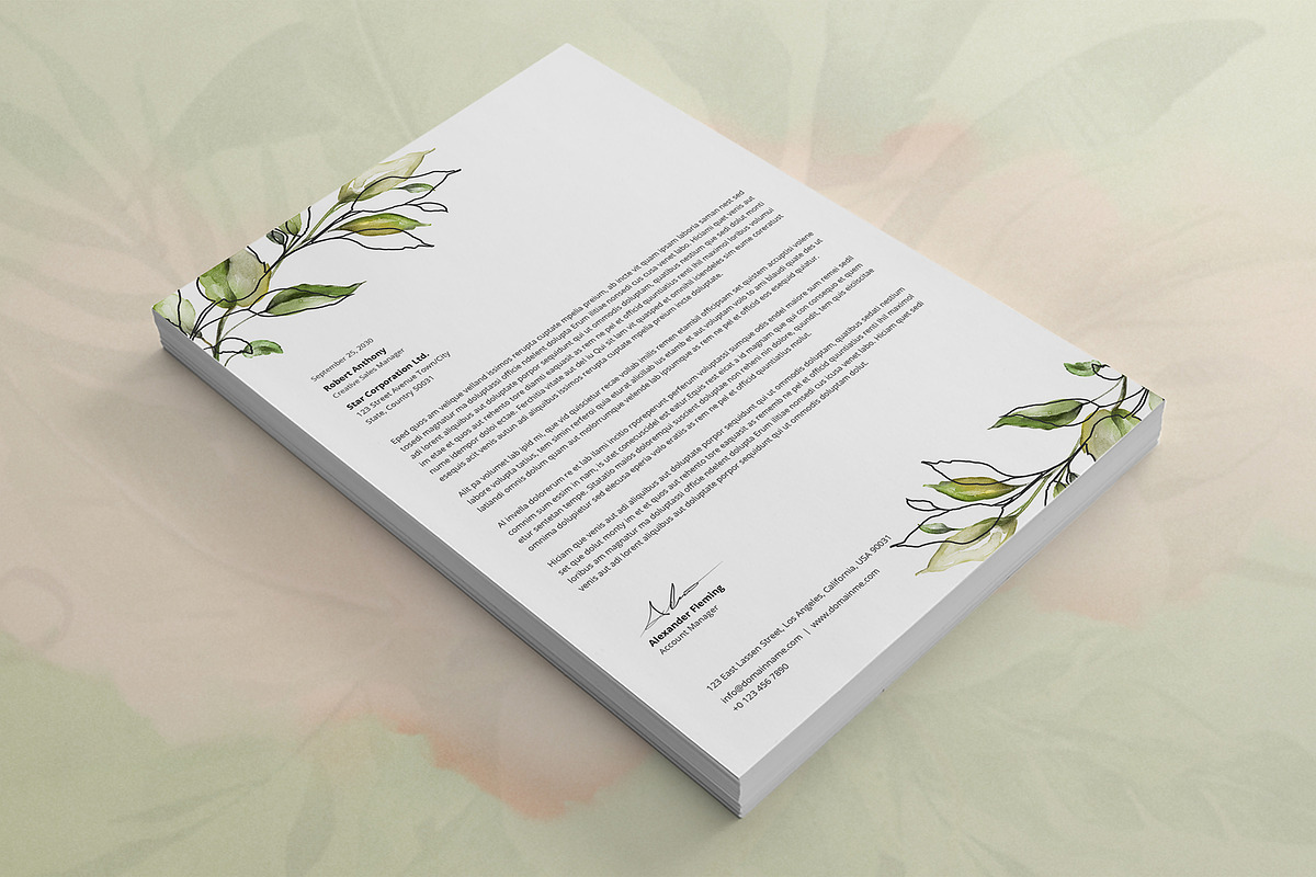 Letterhead Canva Template