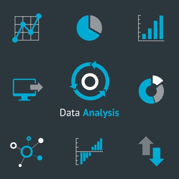 Data analysis simple icons, a Graphic by Microvector