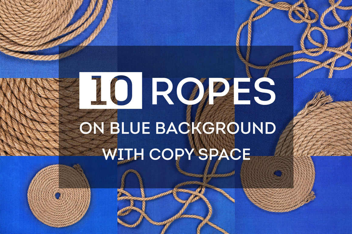 Ropes on blue background, a Texture Graphic by Max Lashcheuski