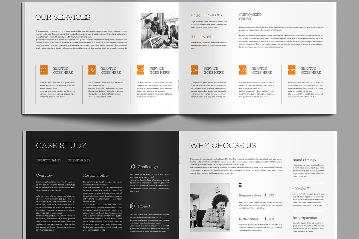 Company Profile Landscape Layout