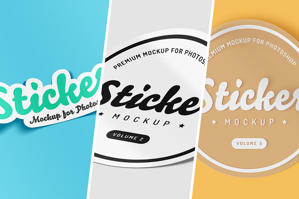 Sticker Mockup Bundle, a Product Mockup by Medialoot