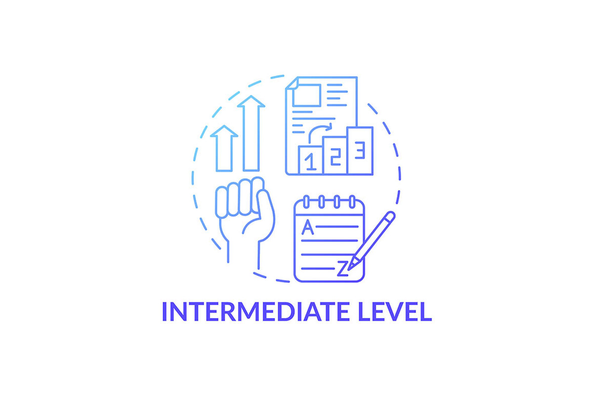 Intermediate level concept icon, an Outline Icon by bsd studio ...