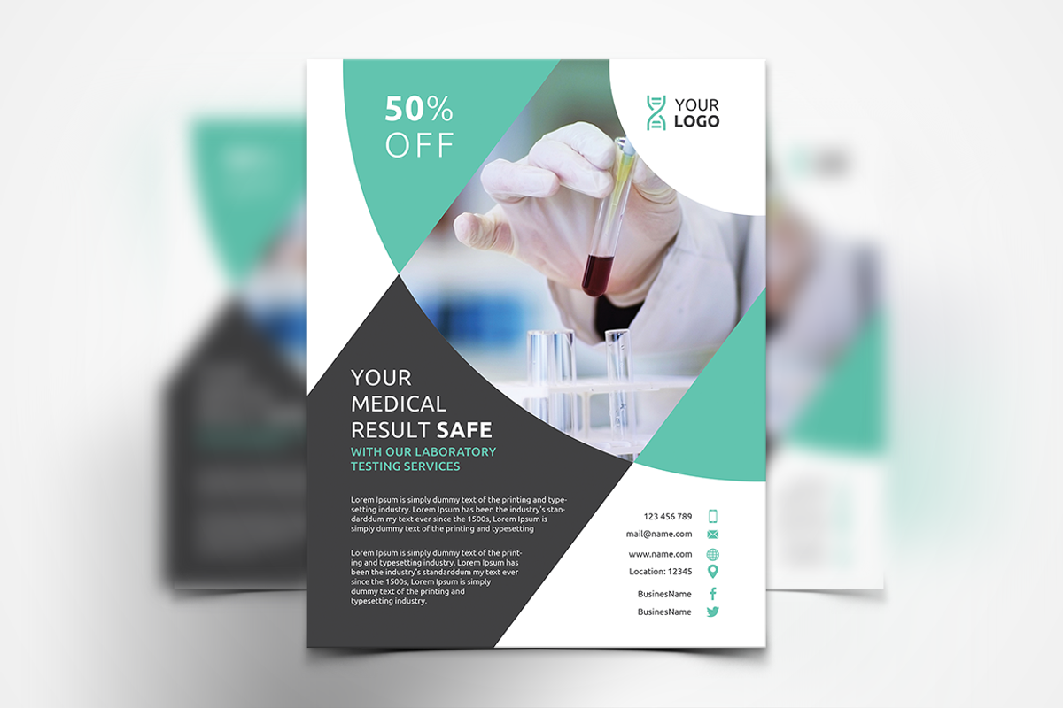 Laboratory Flyer, a React Template by UNIK Agency