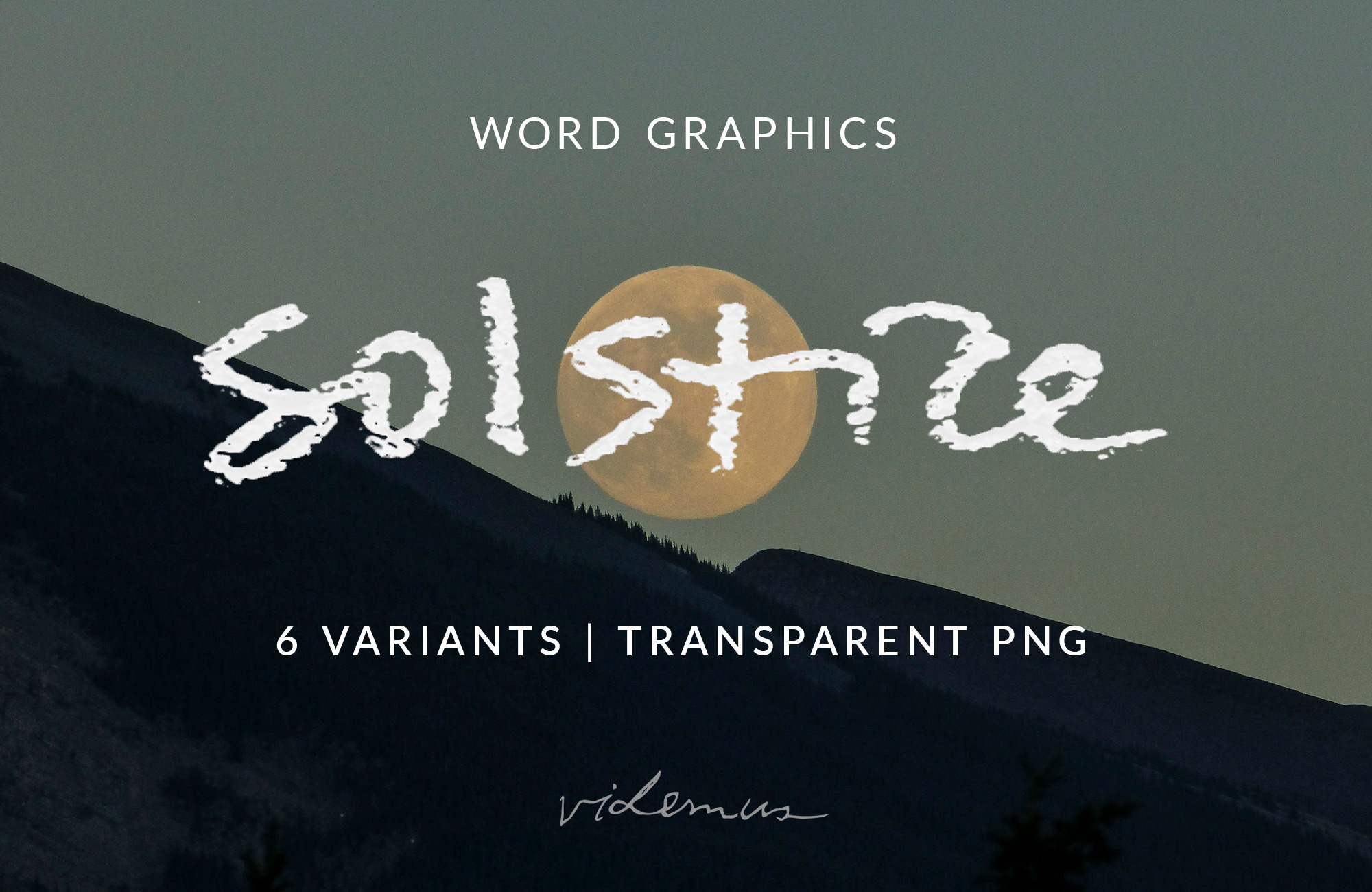 SOLSTICE Handwritten Word Overlays, an Object Graphic by VIDEMUS
