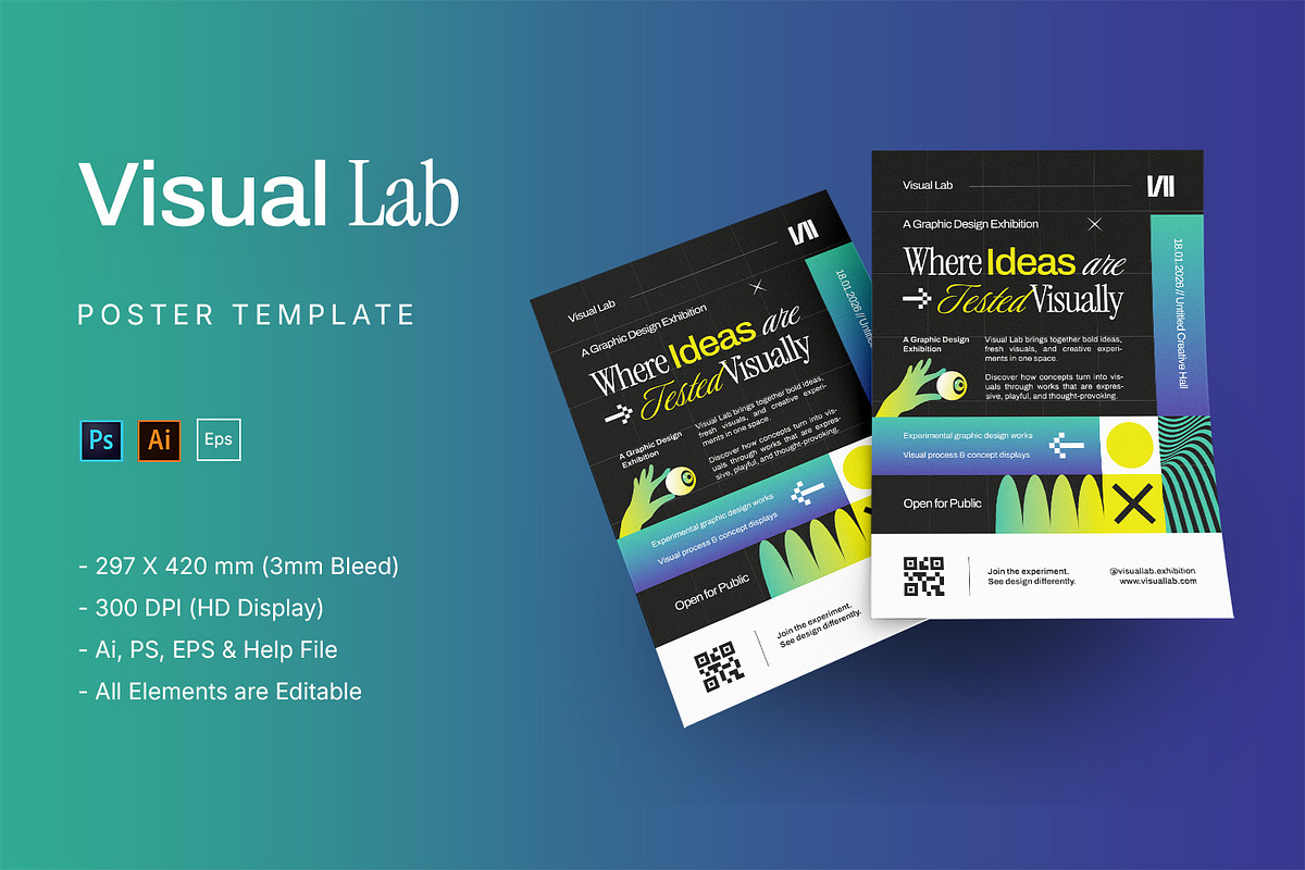 Visual Lab - Poster, a Poster Template by StreaksideStd